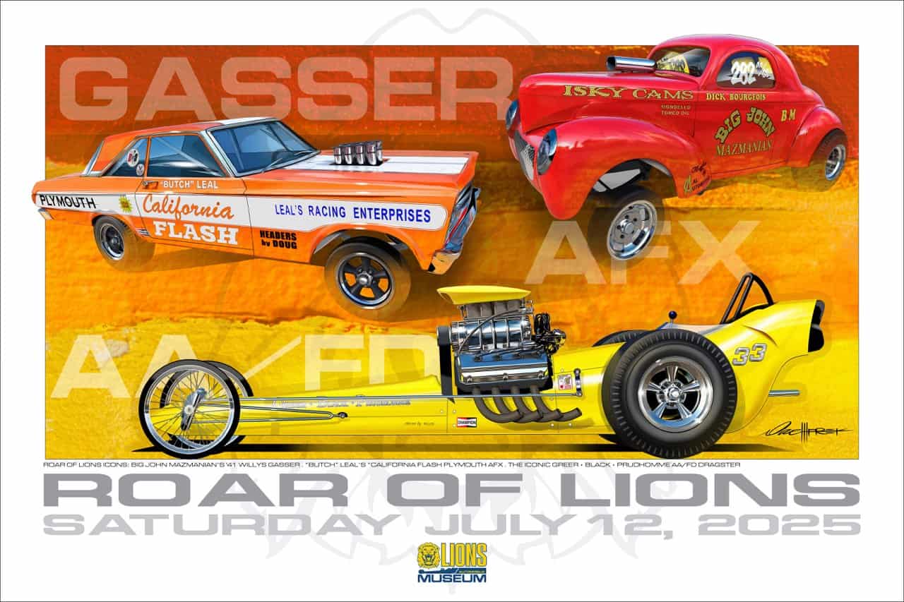 2025 Roar of Lions Gasser Poster by David Marek - Lions Automobilia ...